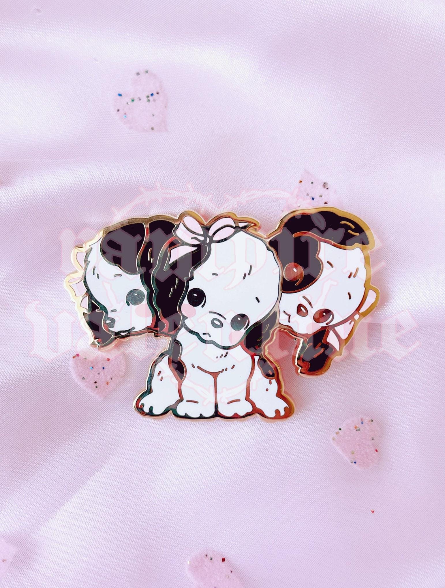 Creepy Cute Puppy Cerberus Pin | Retro Kitsch Mythology Pet Dog as Hard ...