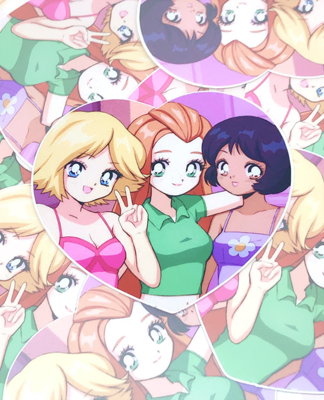 Totally Spies Sticker Sam Clover And Alex 90s Anime Retro Etsy
