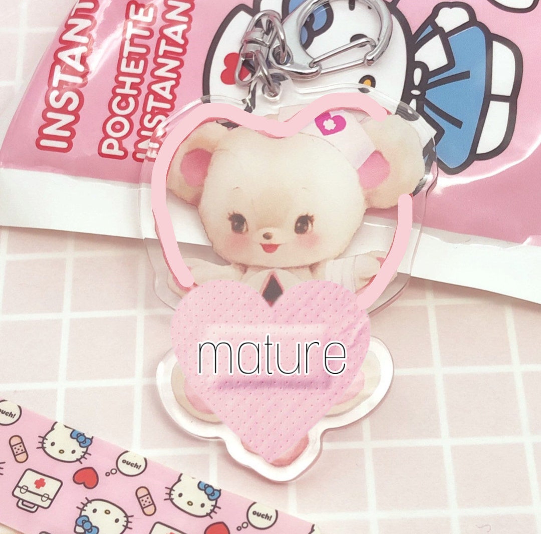 Creepy Cute Guts Bear Keychain Yamikawaii Gore Art on Acrylic Charm ...