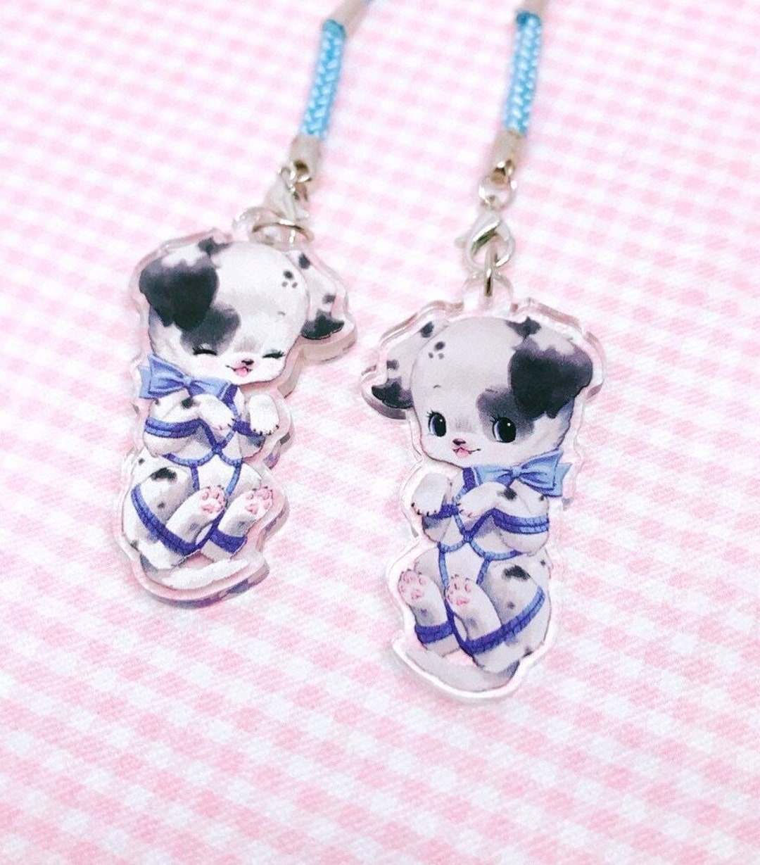 Pet Play Puppy Keychain | Cute Kitsch Kinky Acrylic Phone Charm | LAST ...
