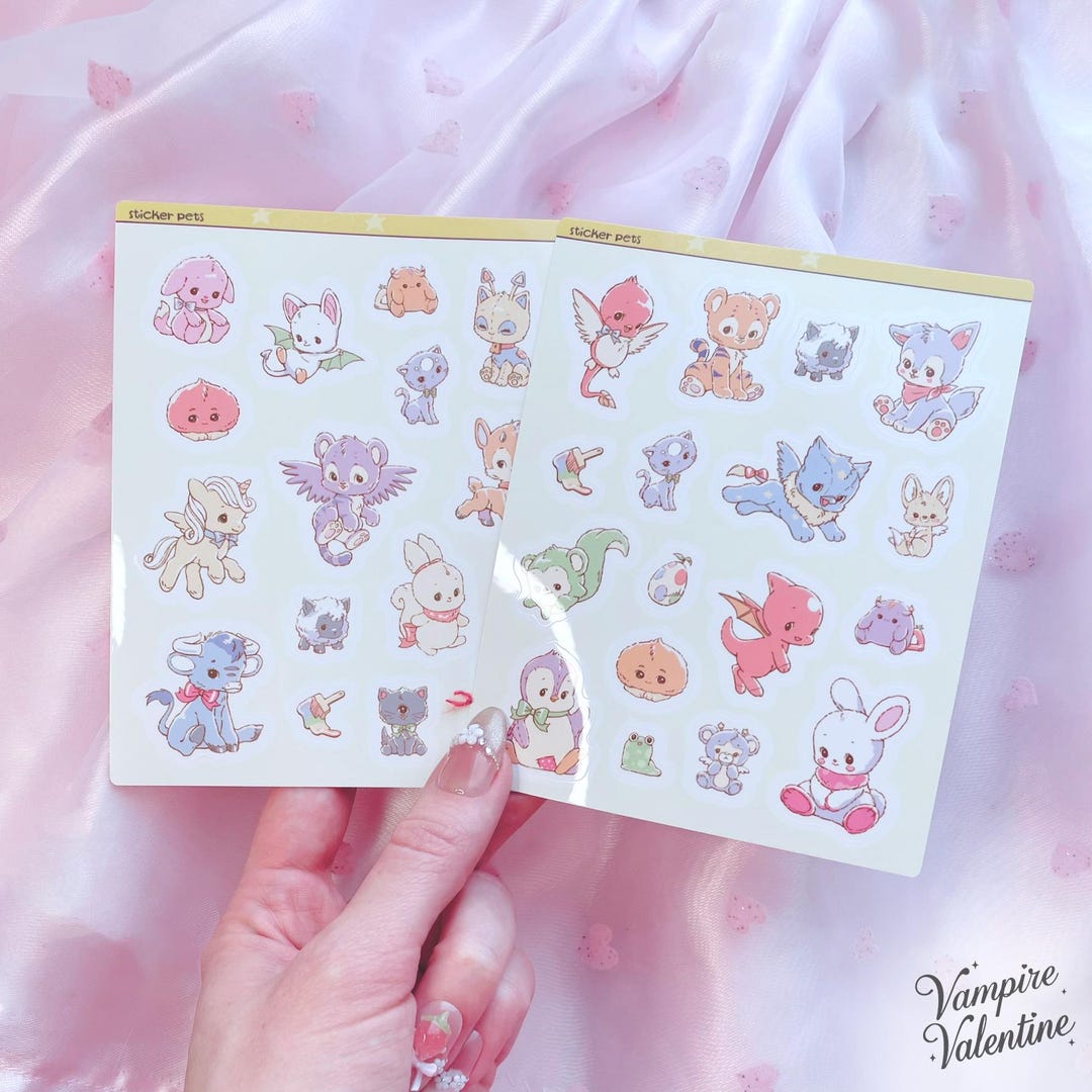 Y2k Virtual Neo Web Pets Gloss Sticker Sheet - Etsy