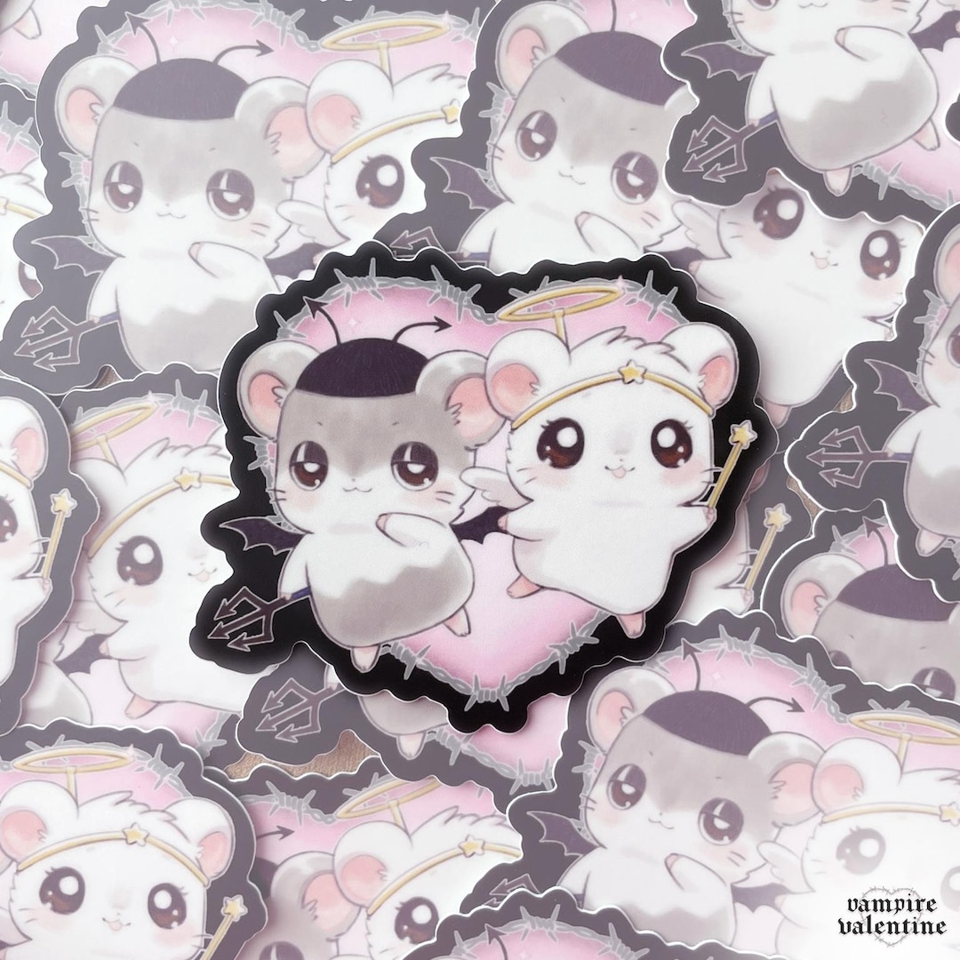 Ham-hams Spat & Harmony Sticker | Cute Anime Pet Art on Waterproof ...