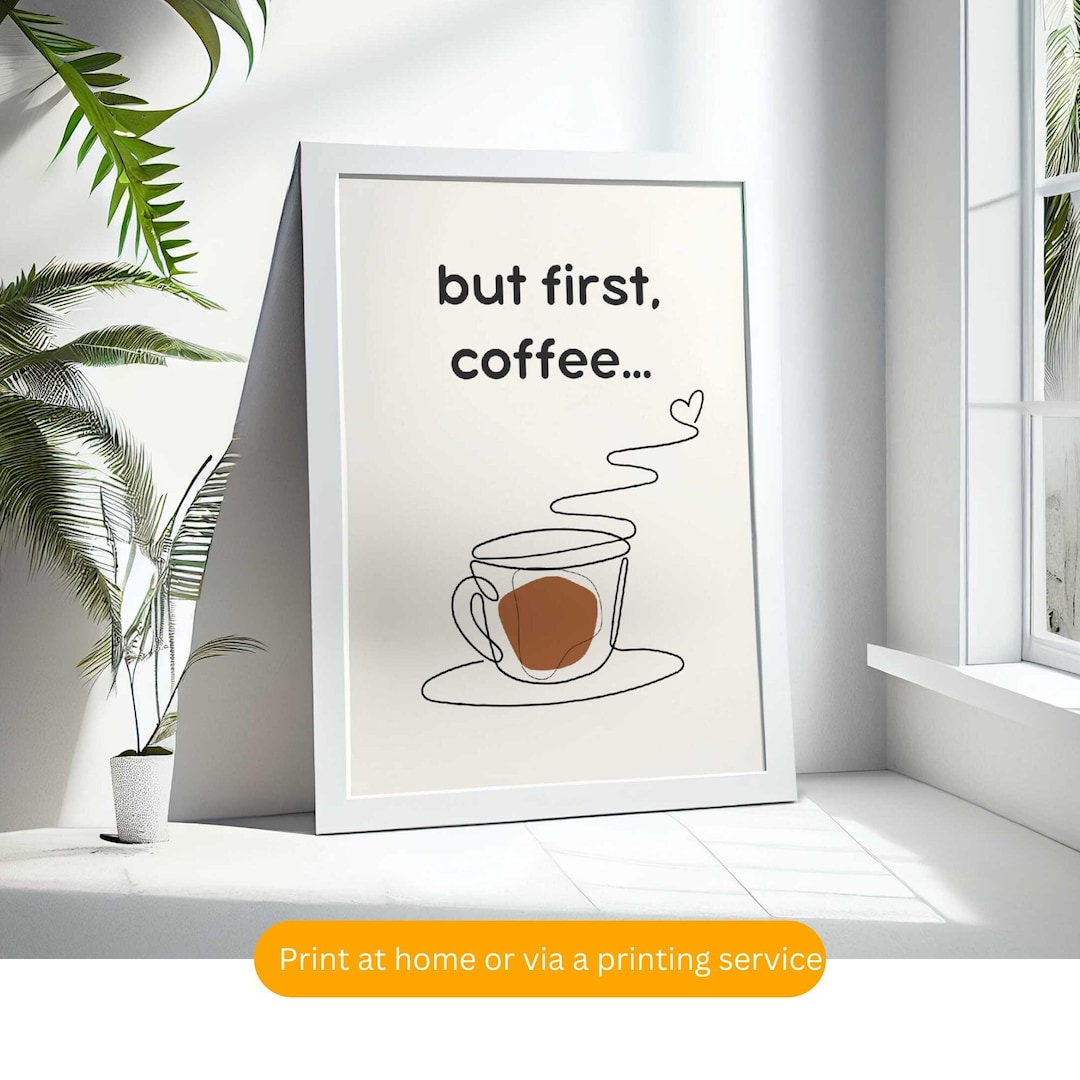 Coffee Wall Art Aesthetic Coffee Poster Coffee Bar Gift Cafe Coffee ...