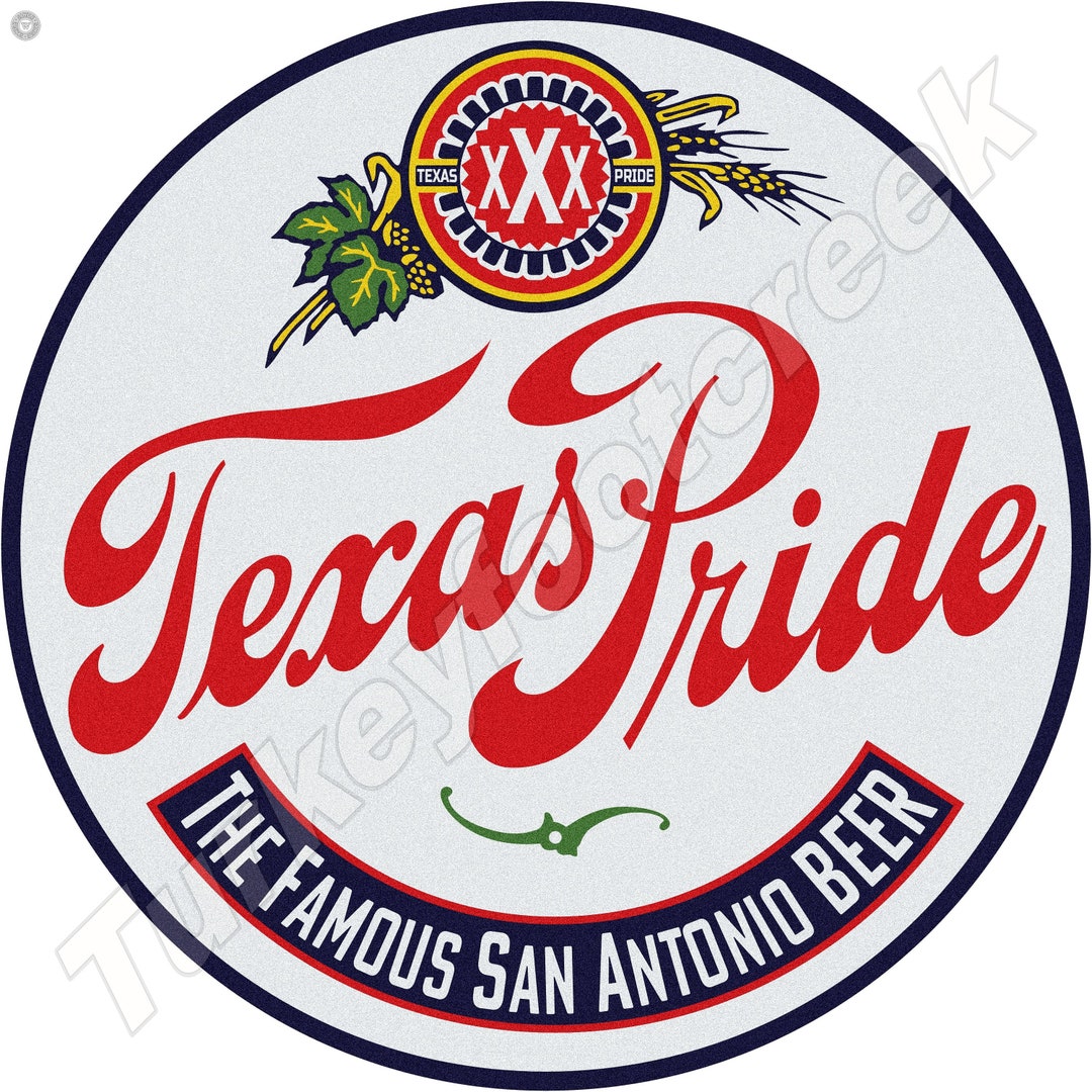 Texas Pride Beer 11.75 Round Sign - Etsy