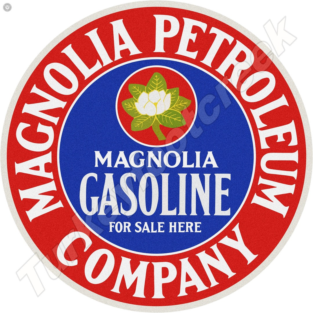 Magnolia Gasoline 11.75 Round Sign - Etsy