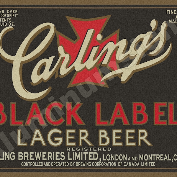 Carling Black Label - Etsy