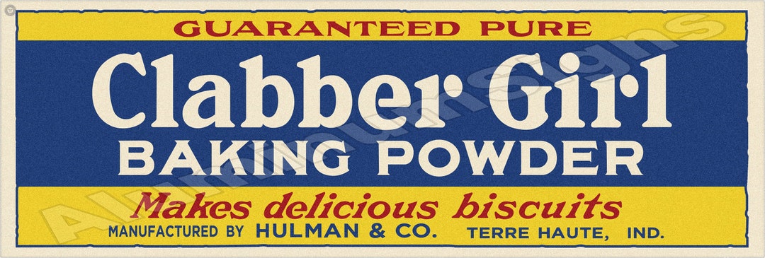 Clabber Girl Baking Powder 6x18 Sign - Etsy