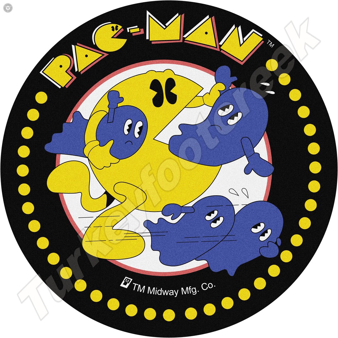 PAC-MAN 11.75 Round Sign - Etsy