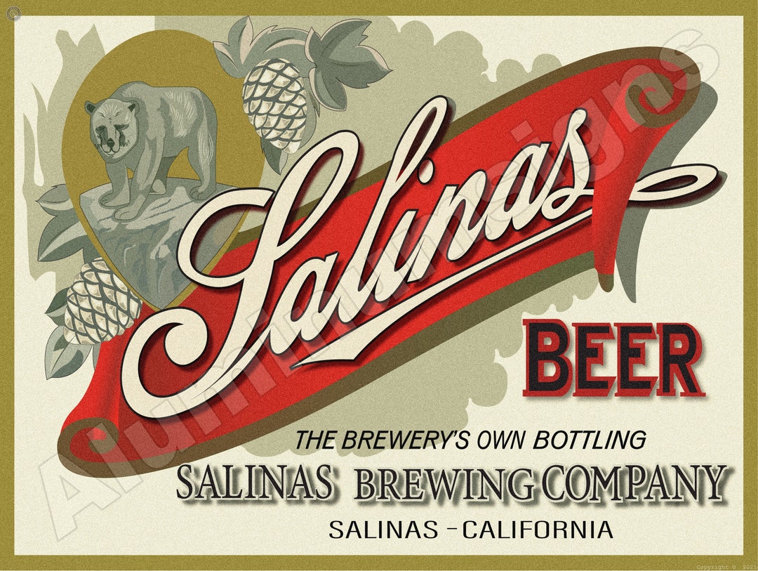 Salinas Beer Label 12 X 16 Sign - Etsy