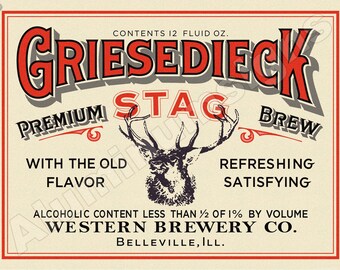 Stag Beer Sign - Etsy