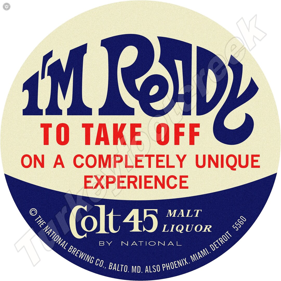 Colt 45 Malt Liquor 11.75 Round Sign - Etsy