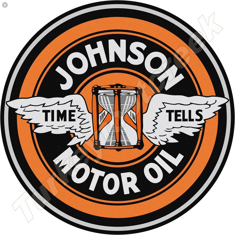 Johnson Motor Oil 11.75 Round Sign - Etsy