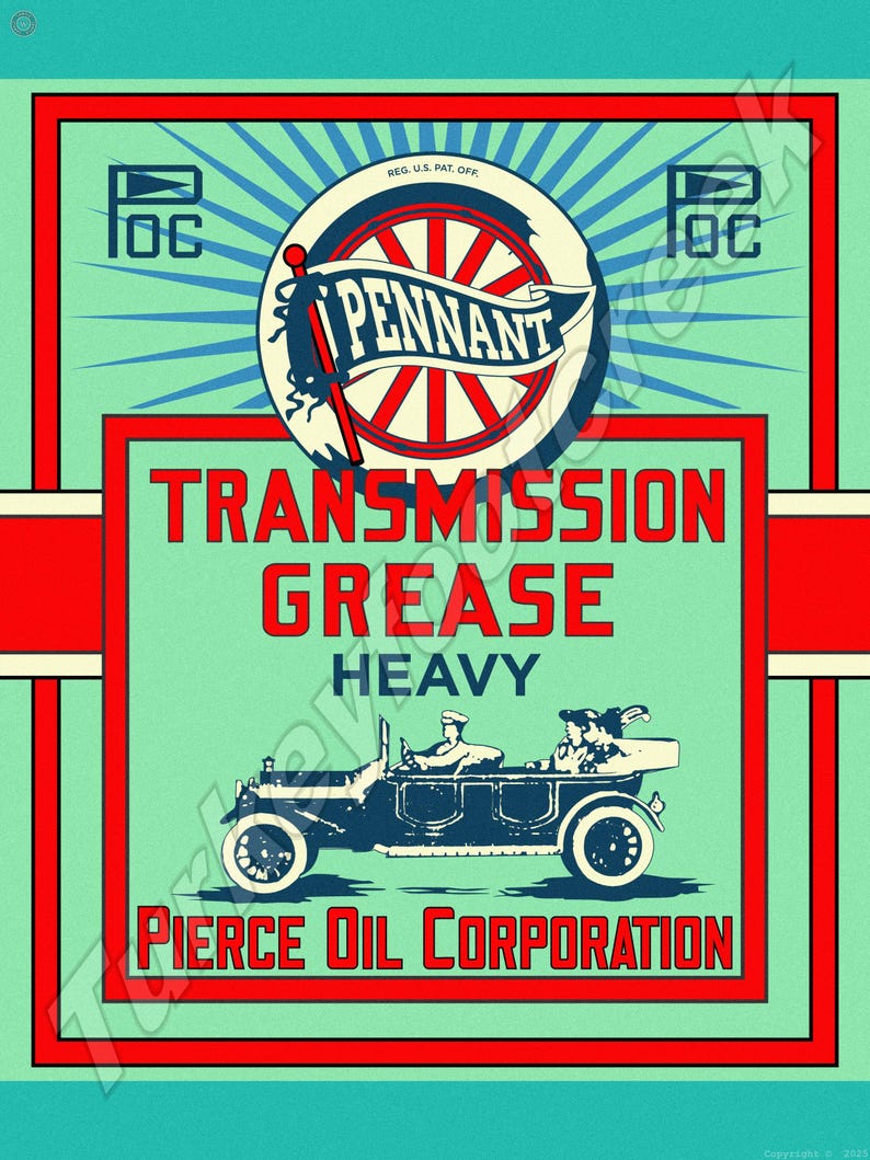 Pennant Transmission Grease 9"x12" Metal Sign - Etsy