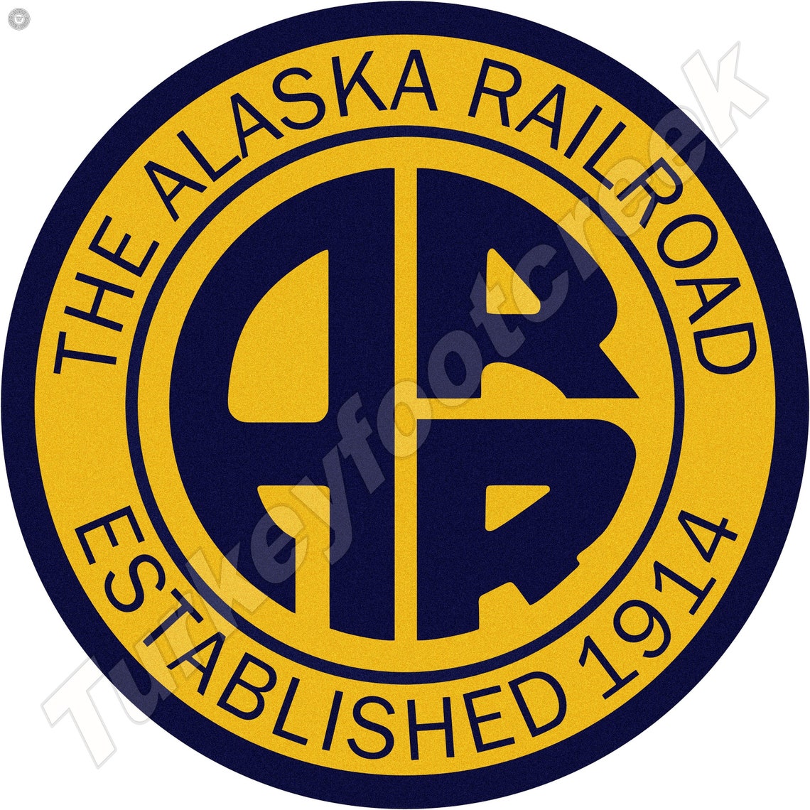 The Alaska Railroad 11.75 Round Sign - Etsy