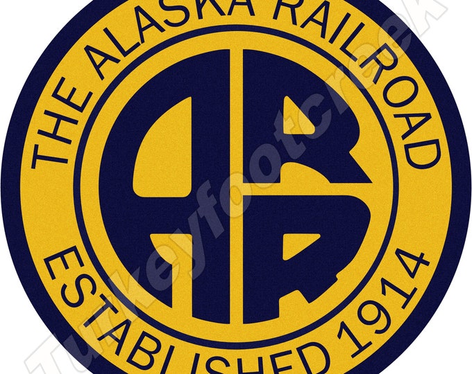 The Alaska Railroad 11.75 Round Sign - Etsy