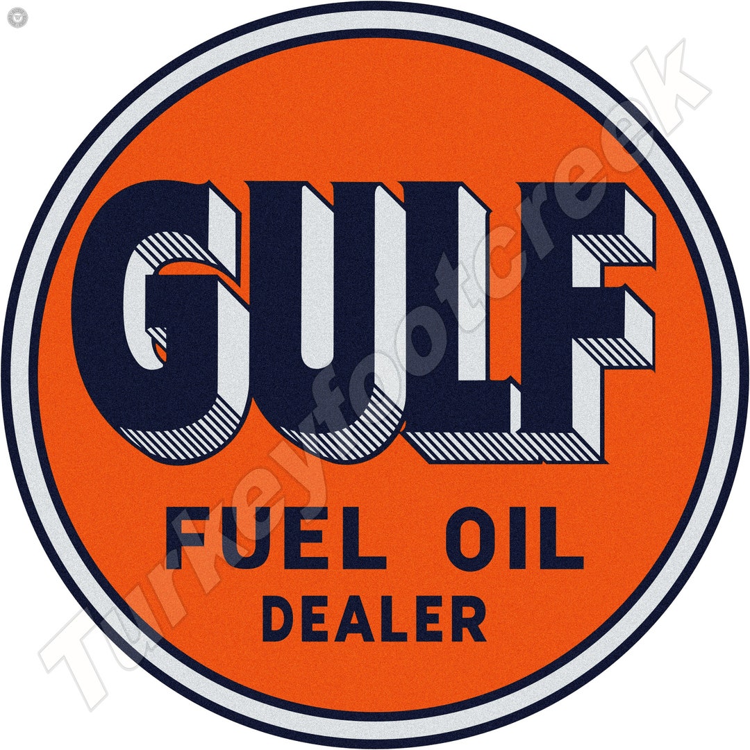 Gulf Fuel Oil Dealer 11.75 Round Sign - Etsy
