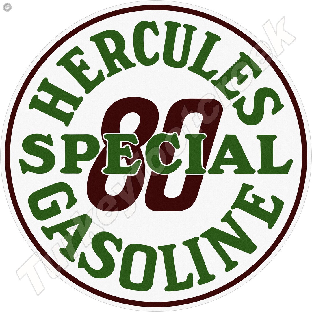 Hercules Special 80 Gasoline 11.75 Round Sign - Etsy