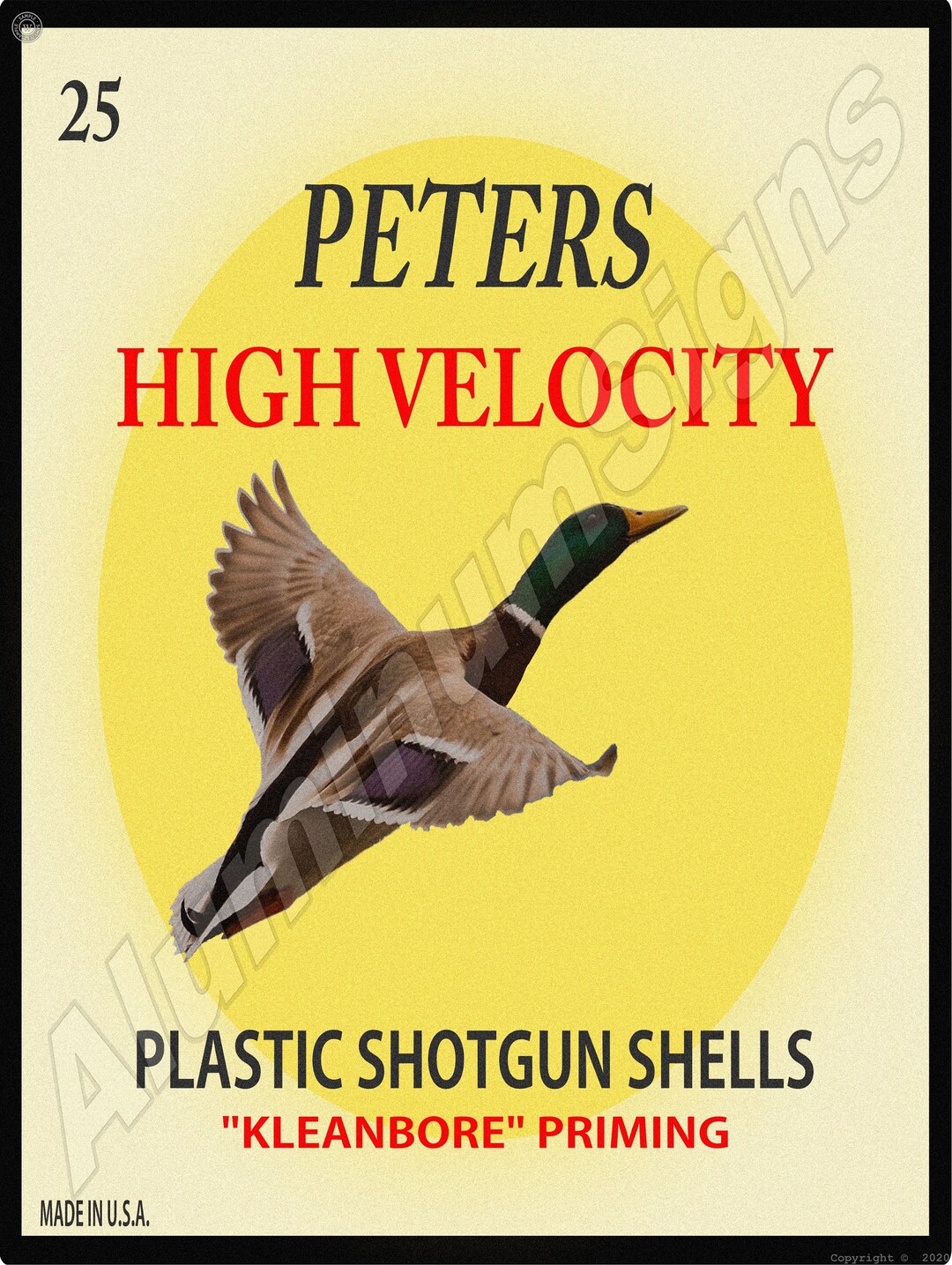 Peters High Velocity Shotgun Shells 12 X 16 Sign - Etsy