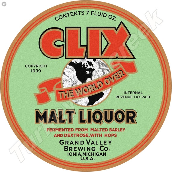 Clix Malt Liquor 11.75 Round Sign - Etsy