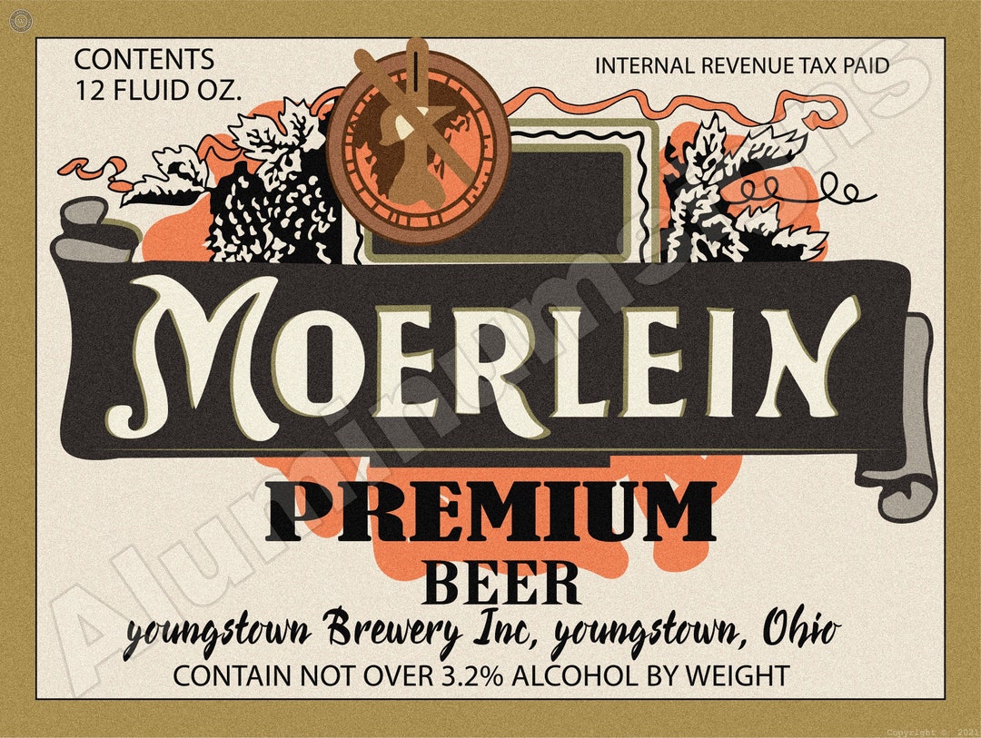 Moerlein Premium Beer Label 9 X 12 Sign - Etsy