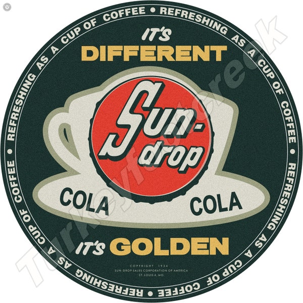 Vintage Sun Drop Sign - Etsy Australia