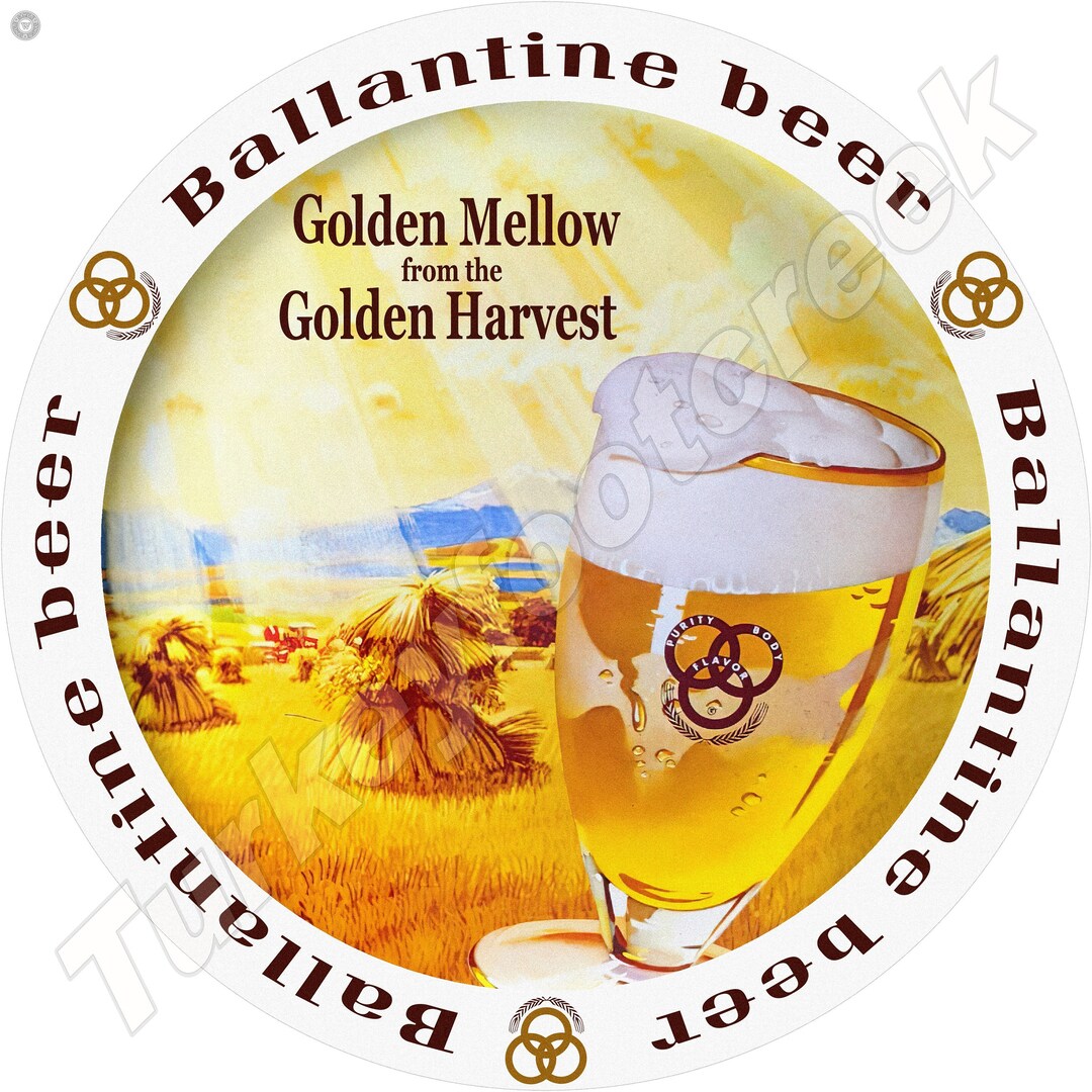 Ballantine Beer 11.75 Round Sign - Etsy