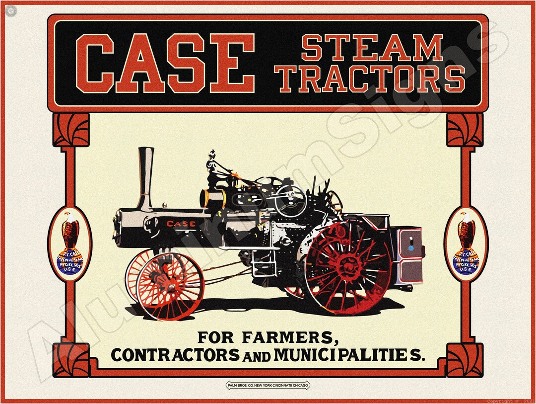Case Steam Tractors 9 X 12 Sign - Etsy