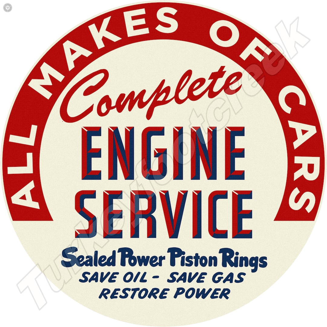 Sealed Power Piston Rings Engine Service 11.75 Round Sign - Etsy