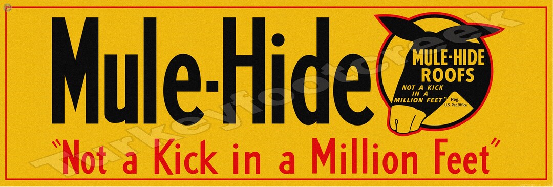 Mule-hide Roofs 6x18 Metal Sign - Etsy