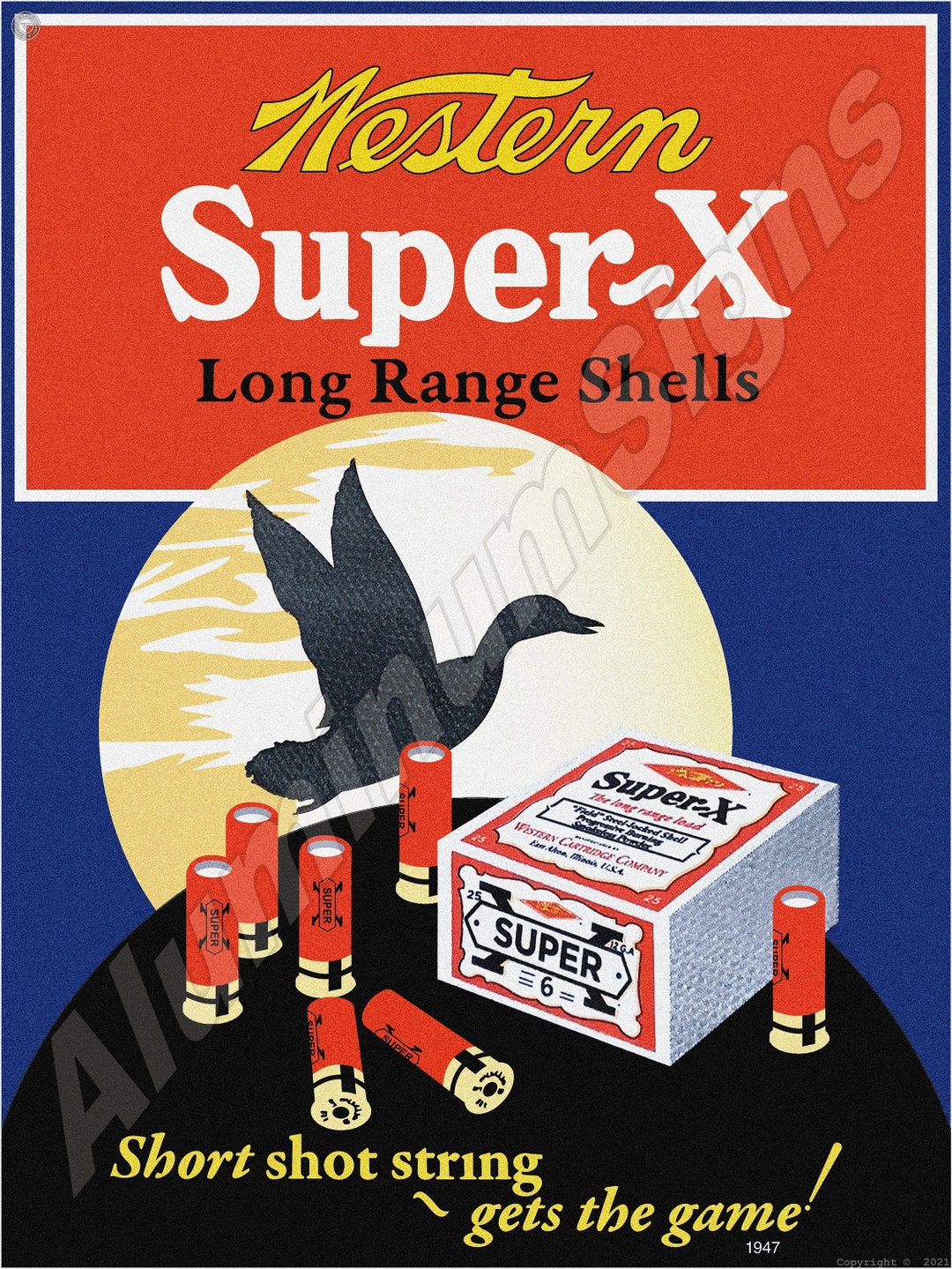 Western Super-x Long Range Shells 9 X 12 Sign - Etsy