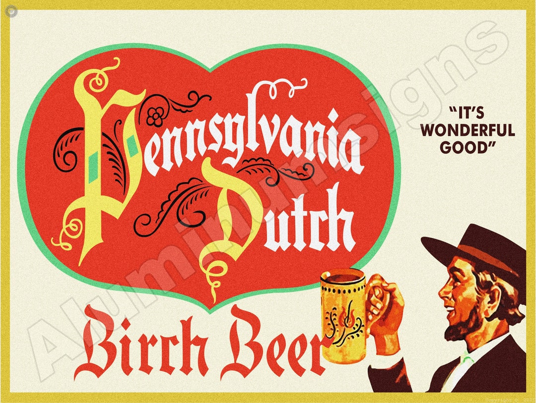 Pennsylvania Dutch Birch Beer 9 X 12 Sign - Etsy
