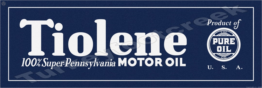 Tiolene Motor Oil 6x18 Sign - Etsy