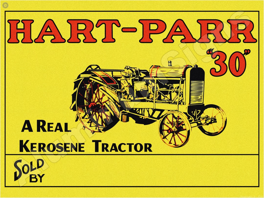 Hart-parr 30 Kerosene Tractor 9 X 12 Sign - Etsy
