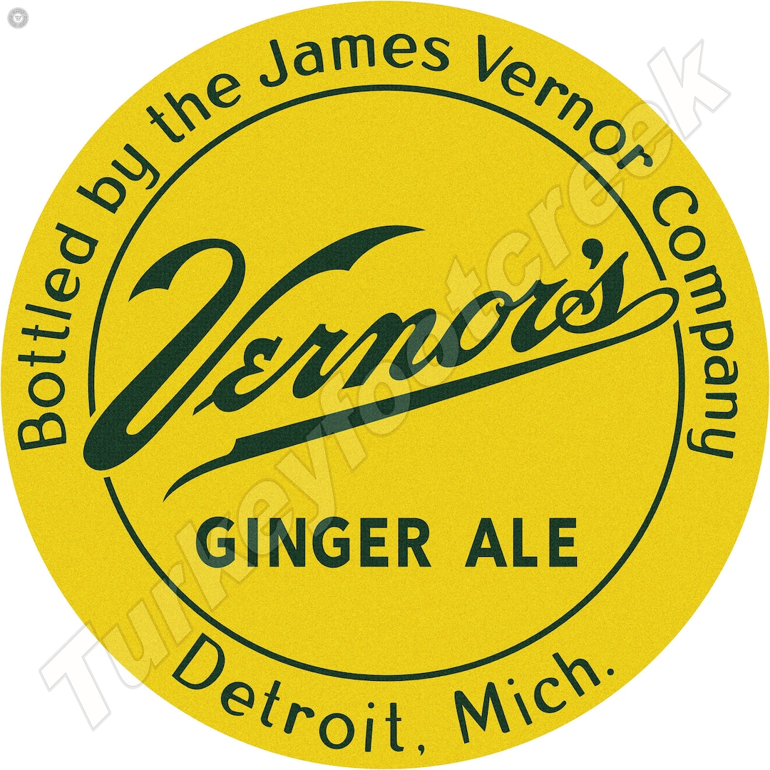 Vernor's Ginger Ale 11.75 Round Sign - Etsy