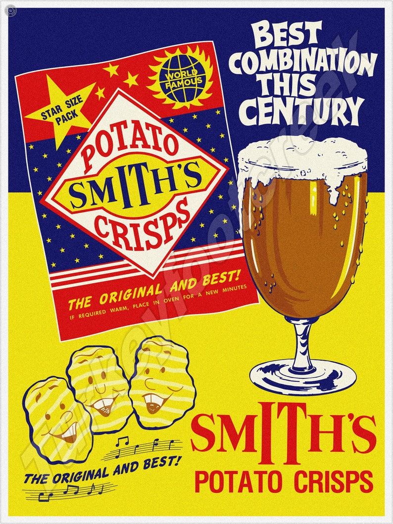 Smith's Potato Crisps 9 X 12 Sign - Etsy