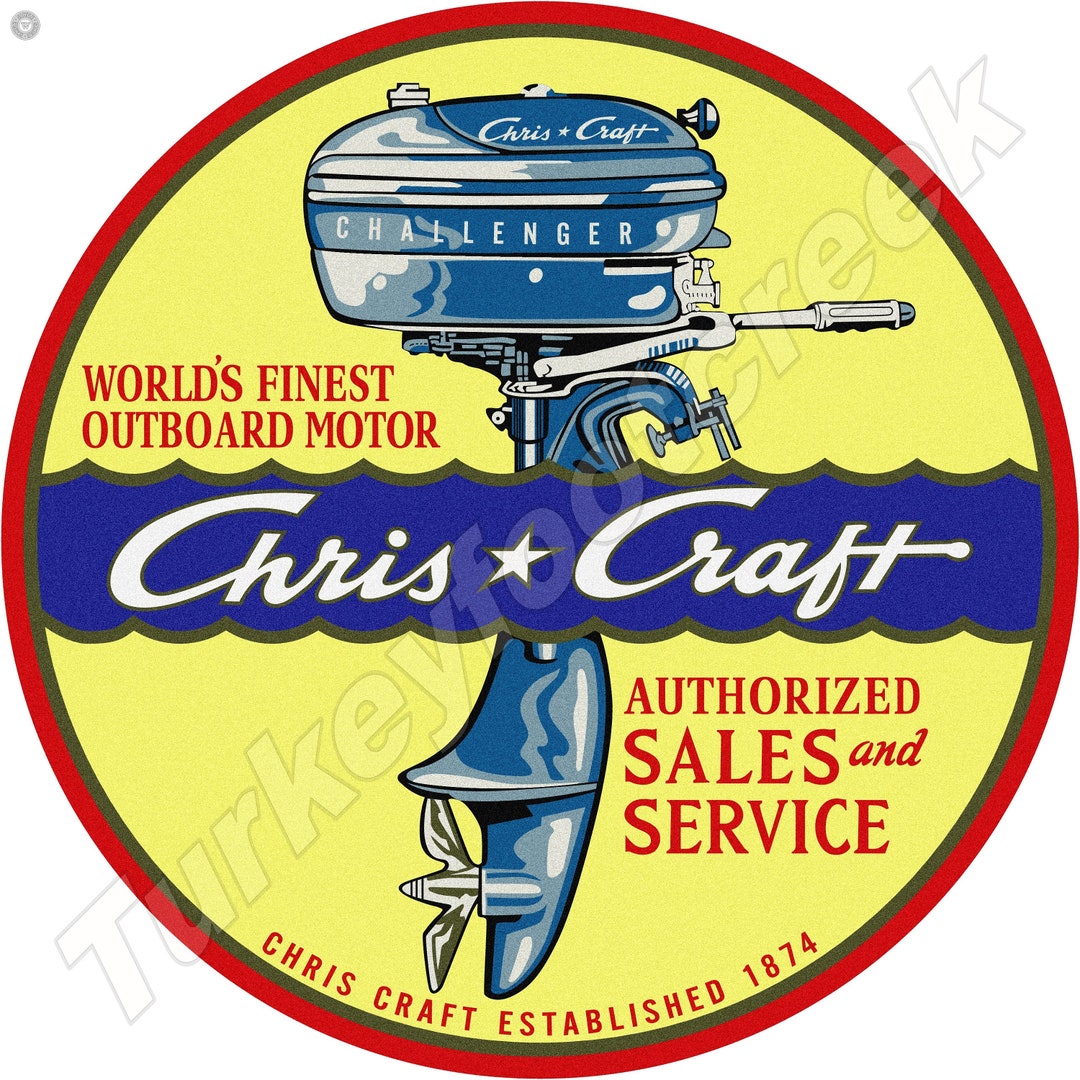 Chris Craft Authorized Sales and Service 11.75 Round Sign - Etsy