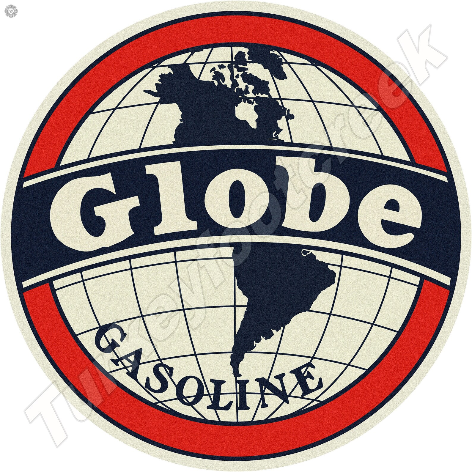 Globe Gasoline 11.75 Round Sign - Etsy