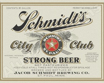 Schmidt Beer Sign - Etsy