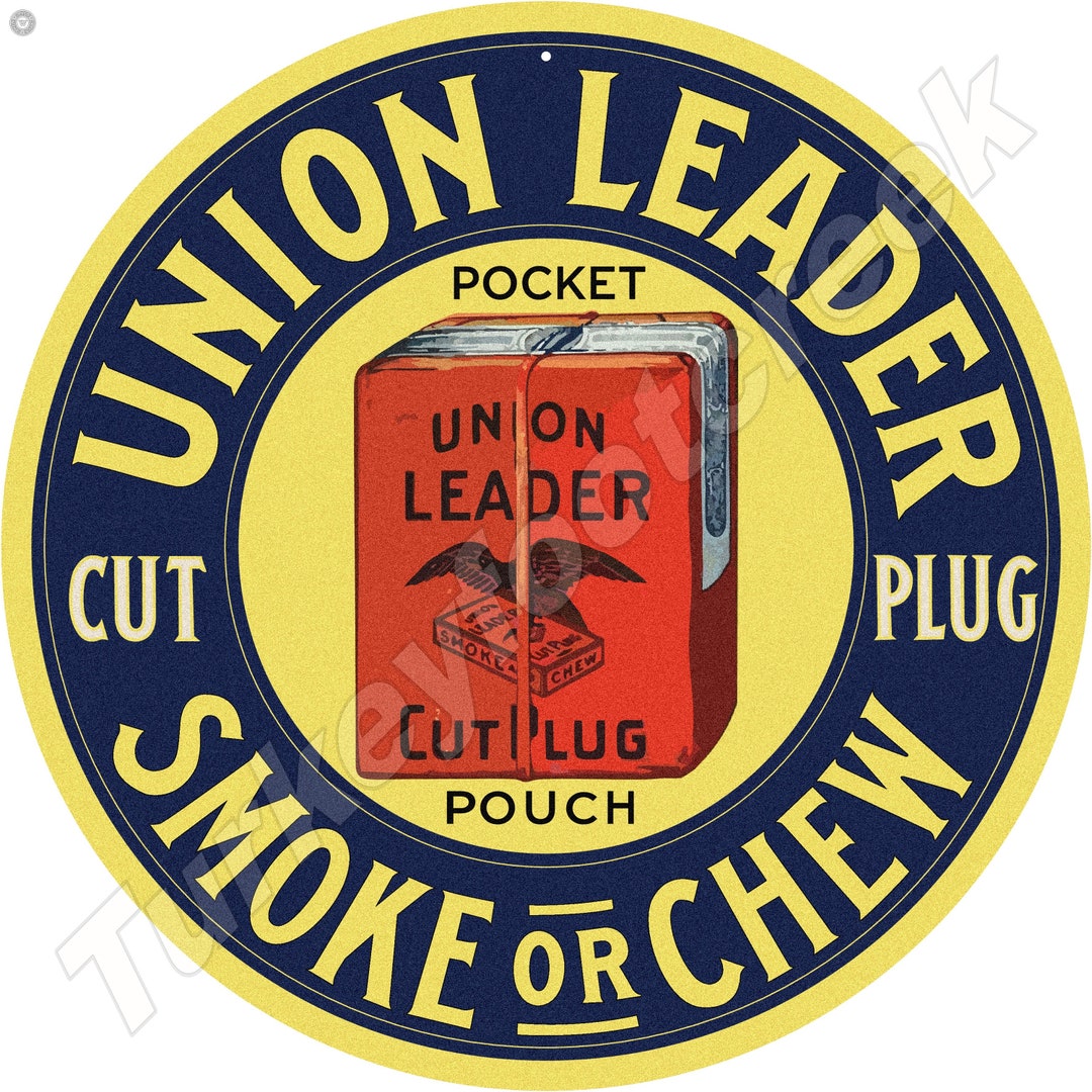 Union Leader Tobacco 11.75 Round Sign - Etsy