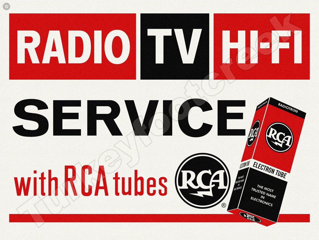 RCA Radio TV Hi-fi Service 12 X 16 Sign - Etsy