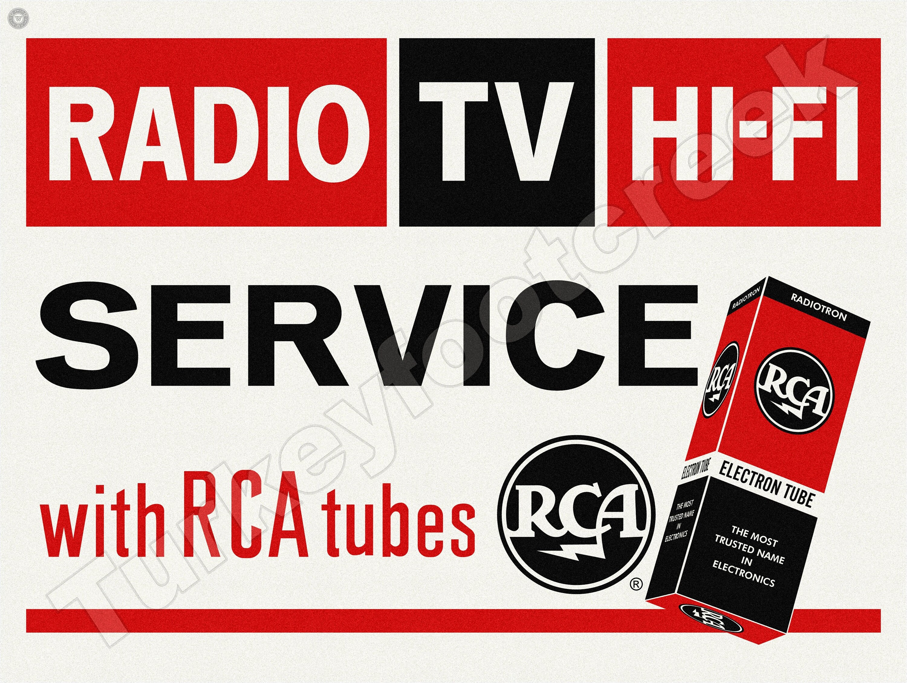 RCA Radio TV Hi-fi Service 12 X 16 Sign - Etsy