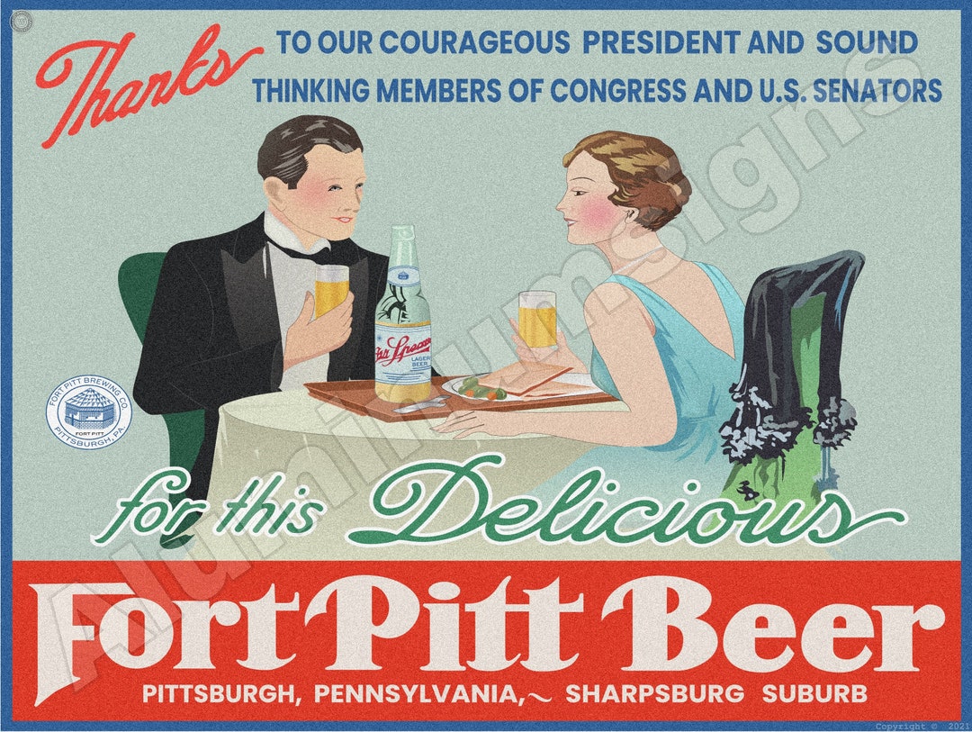 Fort Pitt Beer Delicious 9 X 12 Sign - Etsy