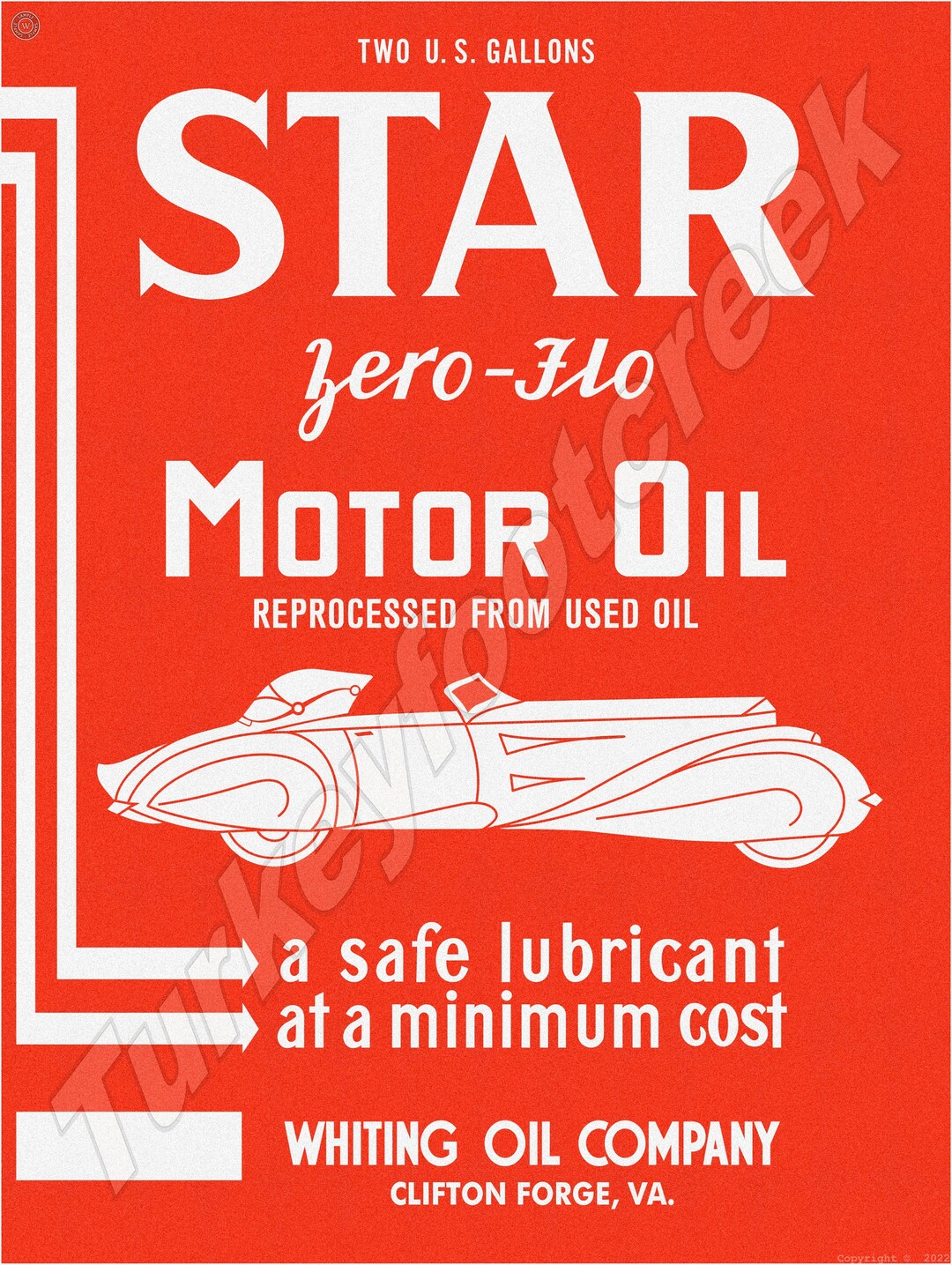 Star Motor Oil 9 X 12 Sign - Etsy
