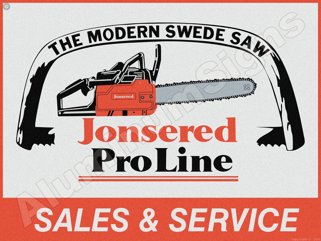 Jonsered Pro Line Sales & Service 9 X 12 Sign - Etsy
