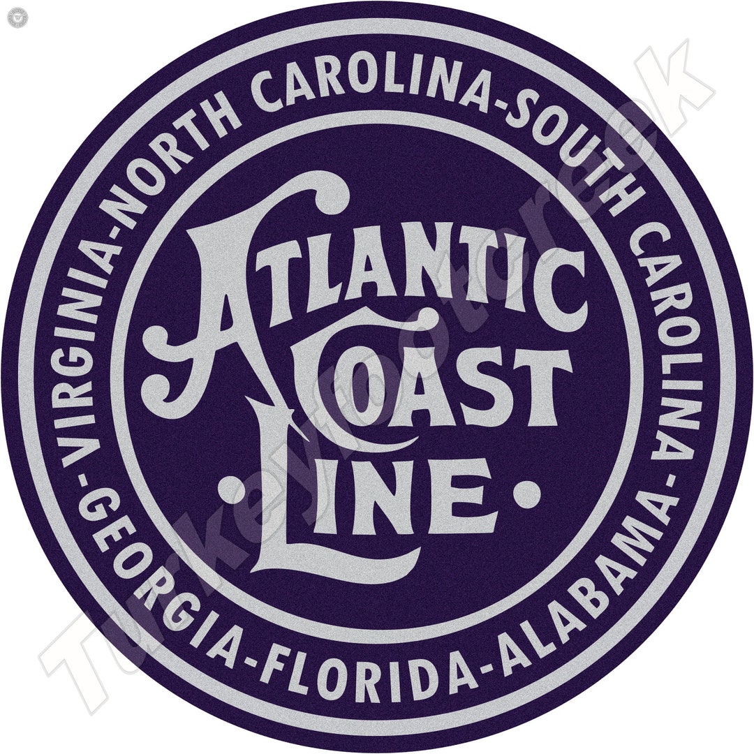 Atlantic Coast Line 11.75 Round Sign - Etsy