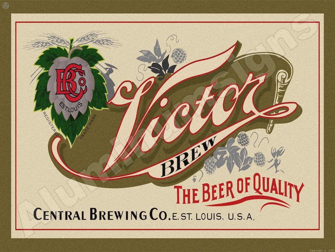 Victor Brew Beer Label 12 X 16 Sign - Etsy