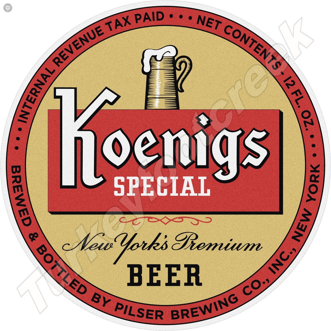 Koenigs Special Beer 11.75 Round Sign - Etsy
