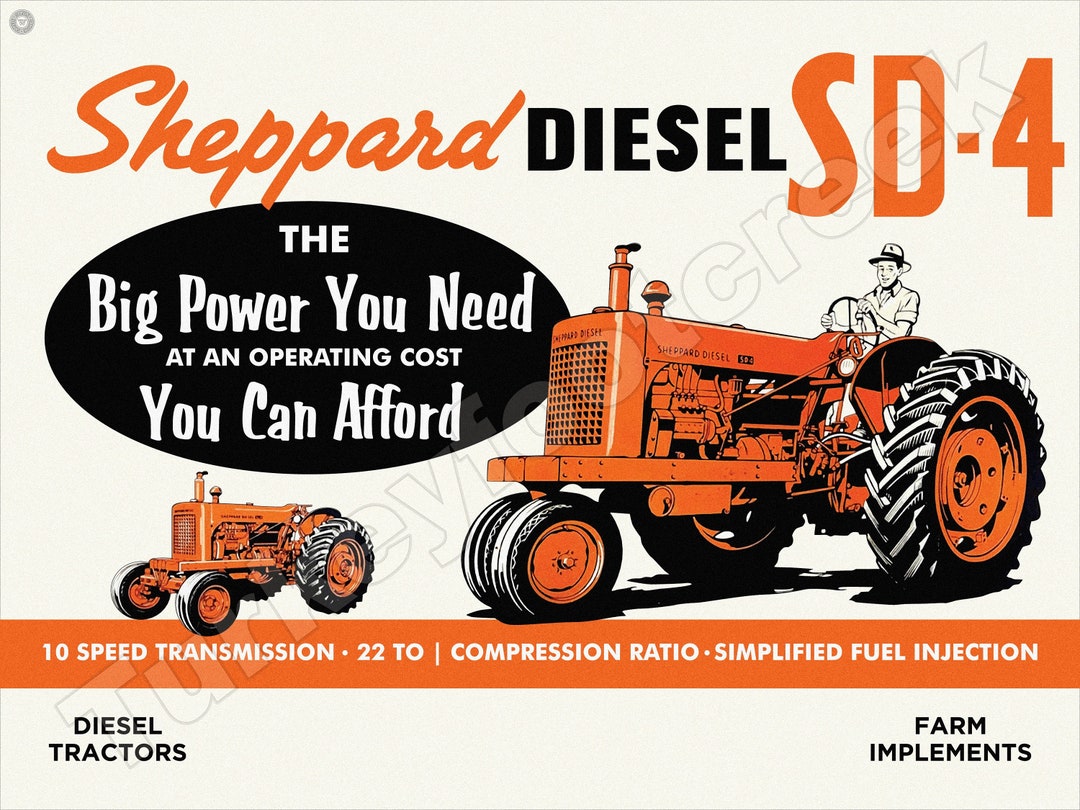 Sheppard Diesel SD-4 9 X 12 Sign - Etsy