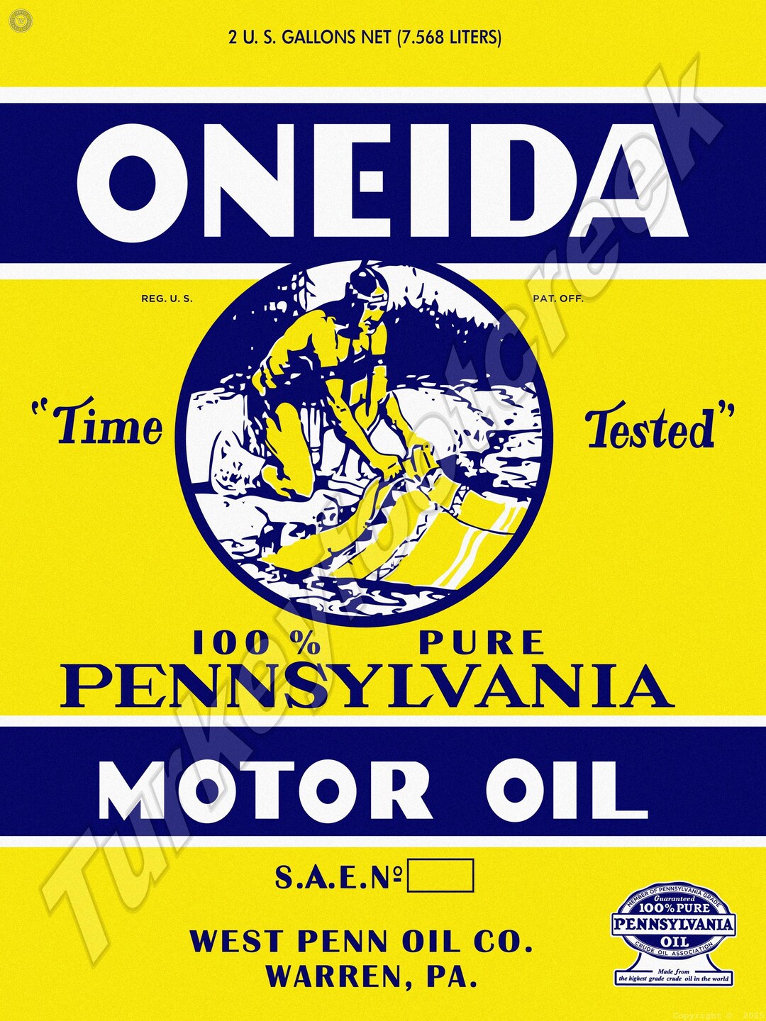 Oneida Motor Oil 9"x12" Metal Sign - Etsy