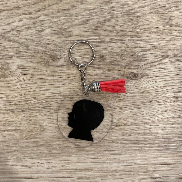 Custom Keychain Silhouette - Etsy
